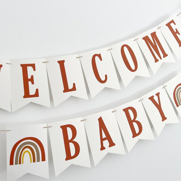 Rainbow Baby Shower Banner - Etsy