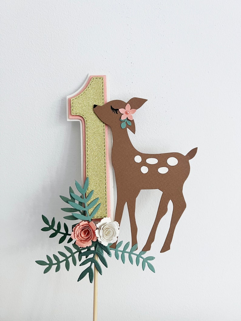 Little Deer Happy Birthday Banner - Little Miss Onederful. Pink ...