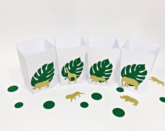 Jungle Popcorn Box Printable Snack Box Safari wild Two - Etsy