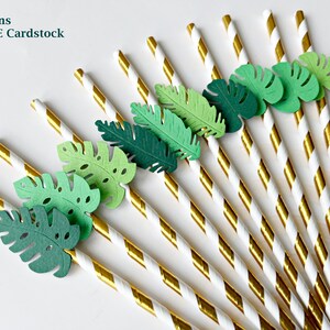 Tropical Baby Shower or Bachelorette Party Decorations, Palm Leaf Paper ...