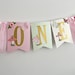 Pink Woodland Fairy High Chair Banner -mushroom ONE Banner Girl First ...