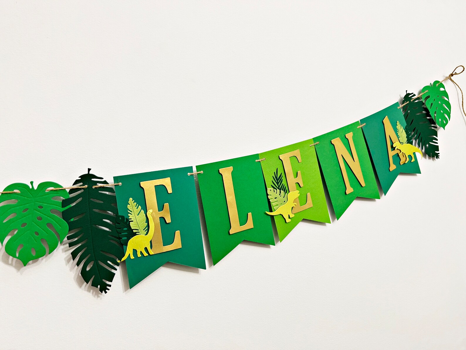 Dinosaur NAME Banner, ANY COLOR Dinosaur Birthday Party Decorations ...