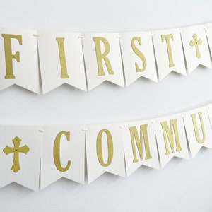 First Holy Communion Banner, Personalized Name Communion Banner Girl ...