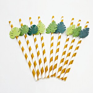 Tropical Baby Shower or Bachelorette Party Decorations, Palm Leaf Paper ...