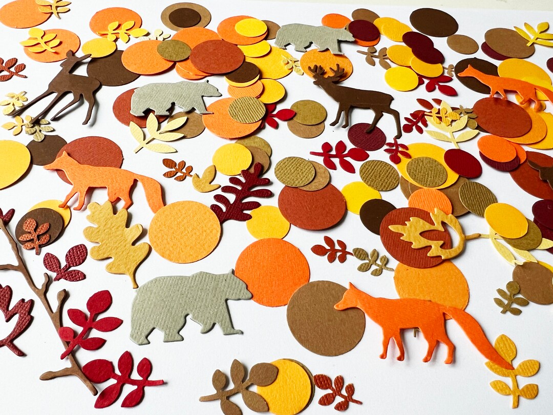 Autumn Woodland Table Confetti Fall Forest Baby Shower - Etsy