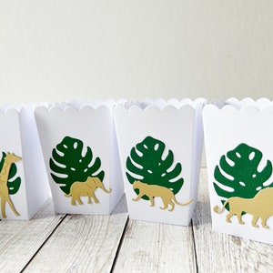 Safari MINI Popcorn Boxes. Jungle Party Popcorn Boxes. Safari Theme Boy ...