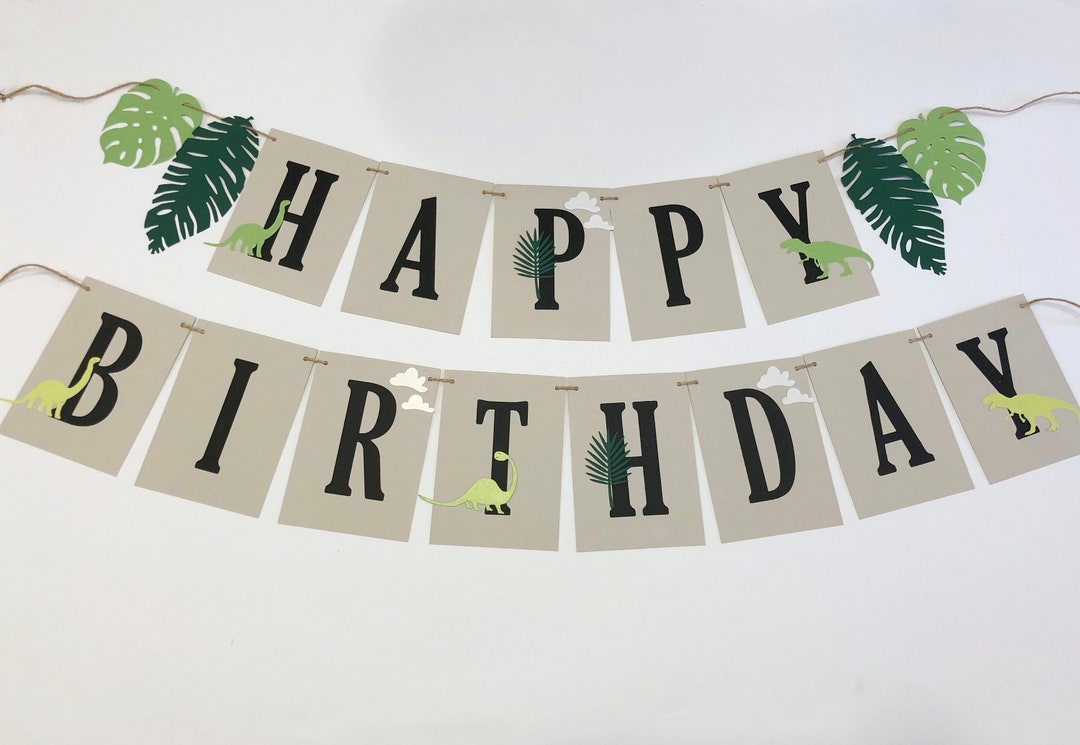Dinosaur Birthday Banner Dinosaur Party Decorations. Dino - Etsy