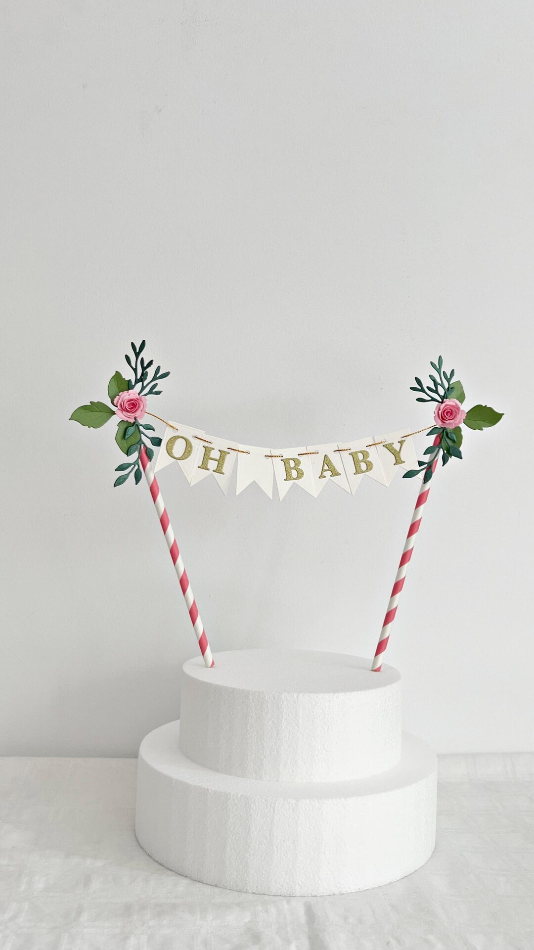 Decoraciones para tartas de baby shower: adorno para tarta OH BABY ...