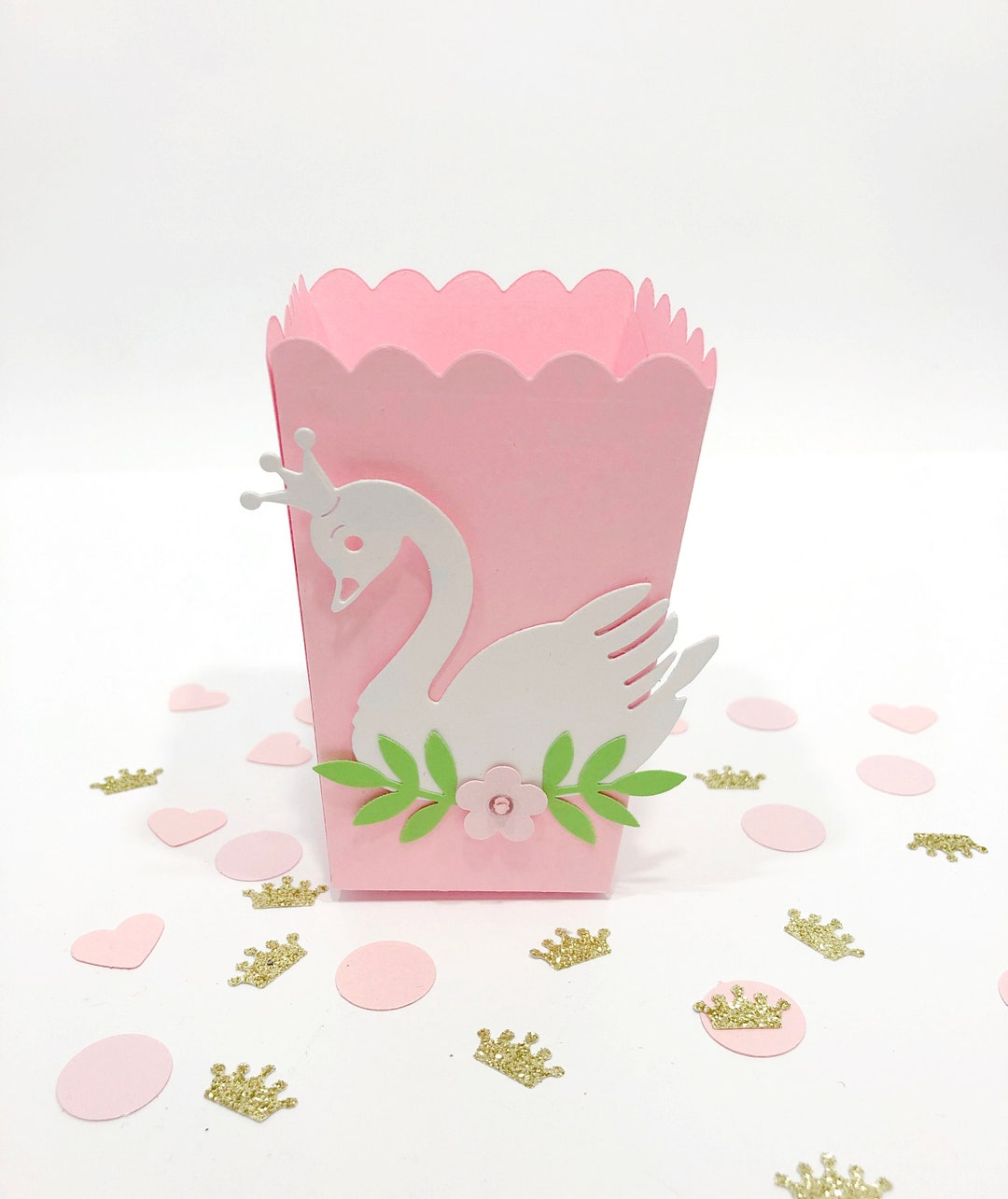 MINI Swan Popcorn Boxes. Swan Lake Birthday Decorations Swan Princess ...