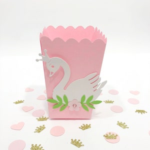 MINI Swan Popcorn Boxes. Swan Lake Birthday Decorations Swan Princess ...