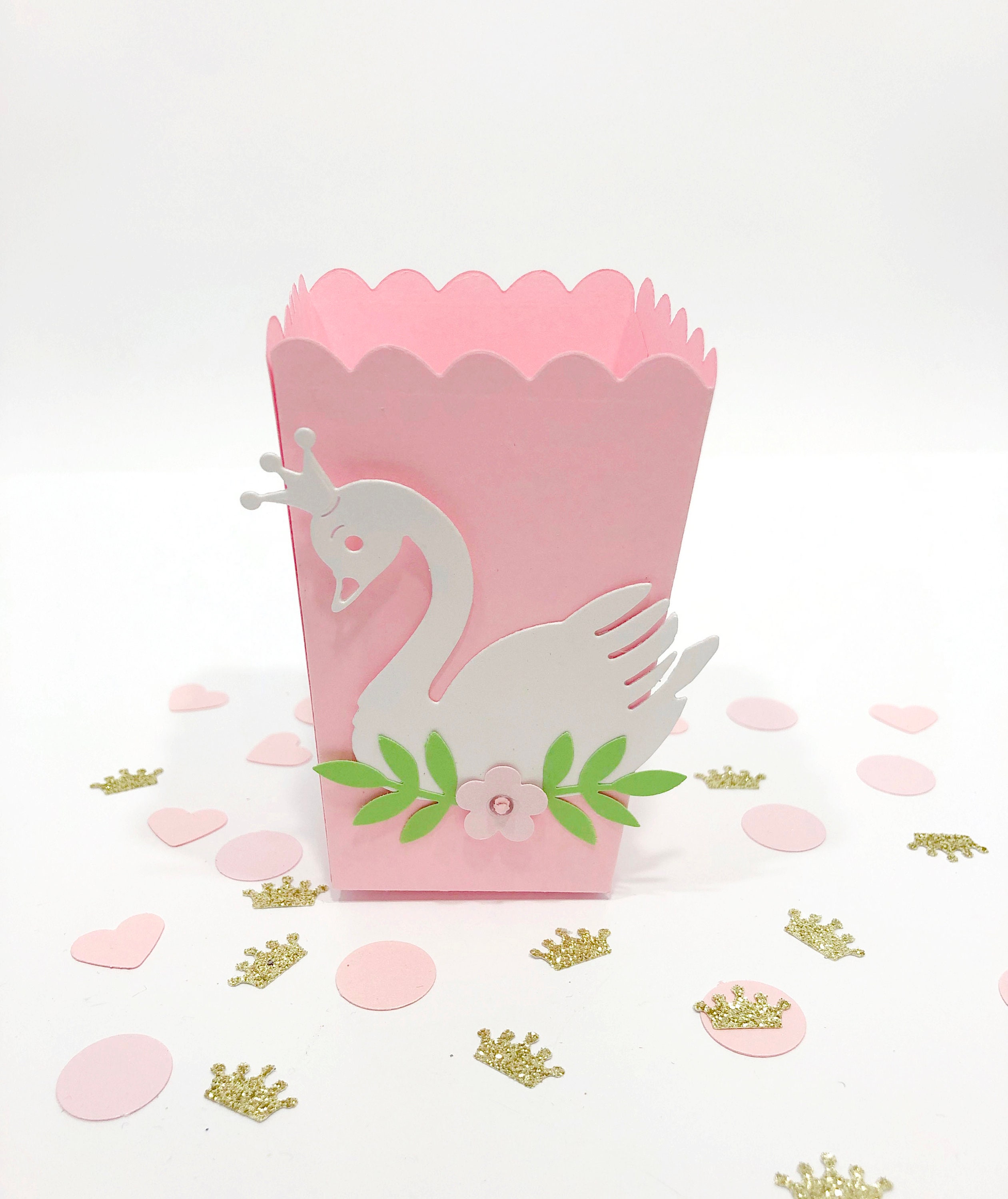 MINI Swan Popcorn Boxes. Swan Lake Birthday Decorations Swan - Etsy