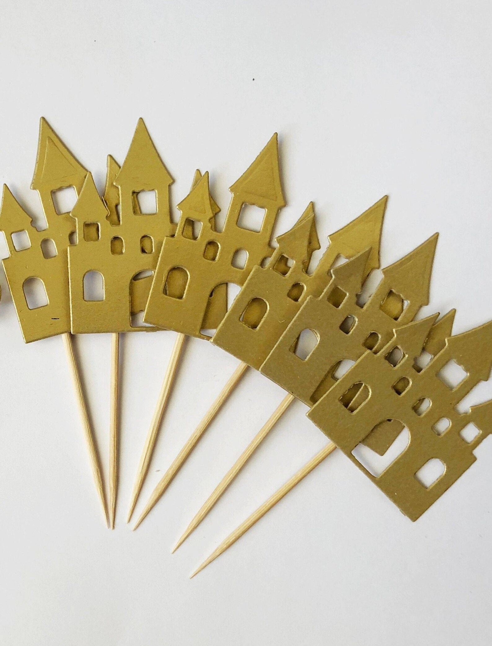 Castle Cupcake Toppers. Princess Party Decorations, Cinderella Cupcake ...