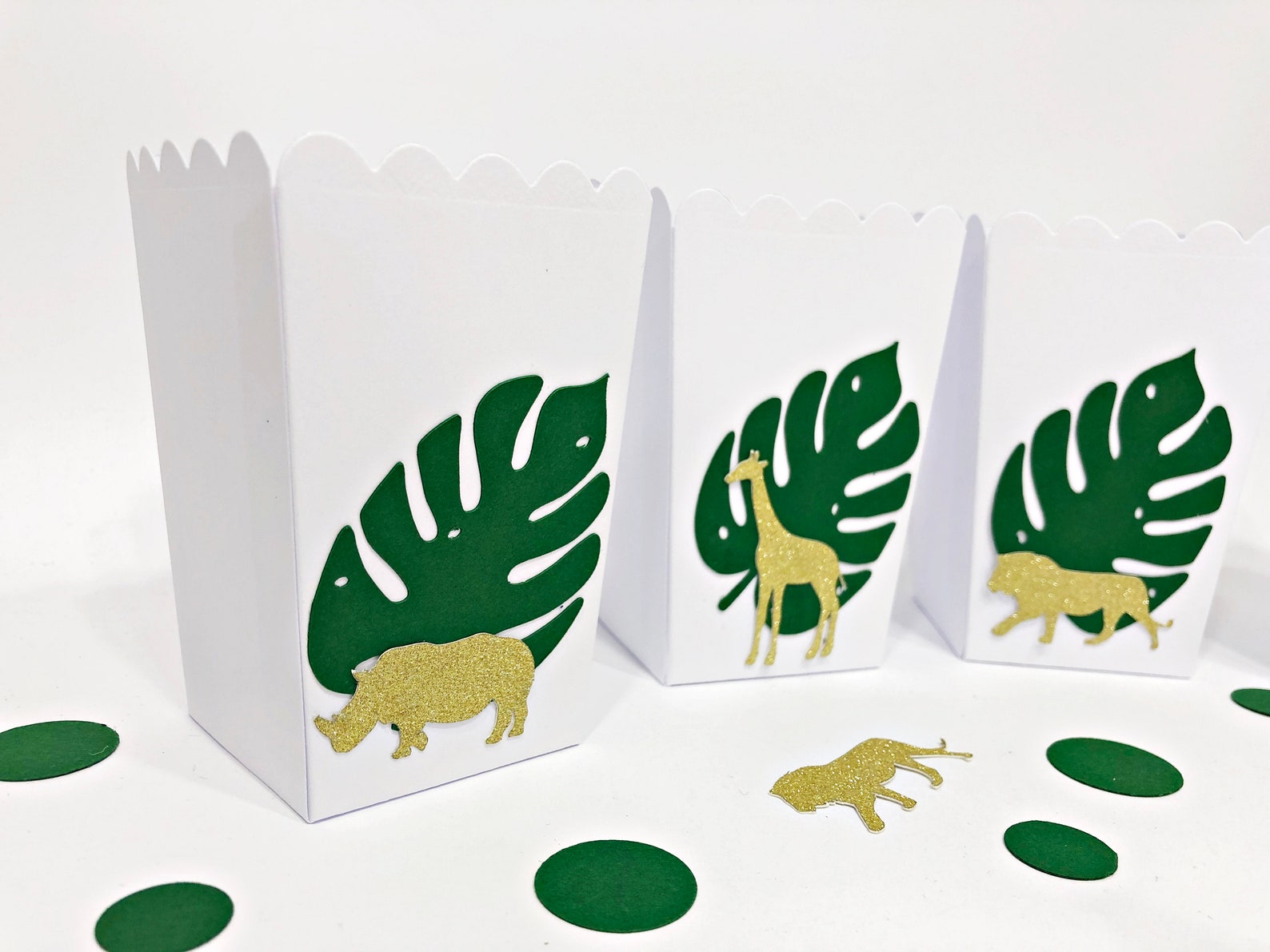 Safari MINI Popcorn Boxes. Jungle Party Popcorn Boxes. Safari | Etsy