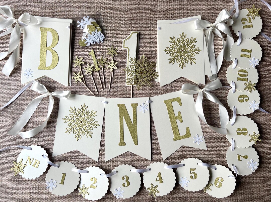 Snowflake First Birthday Party Package - Winter Wonderland Party Bundle ...