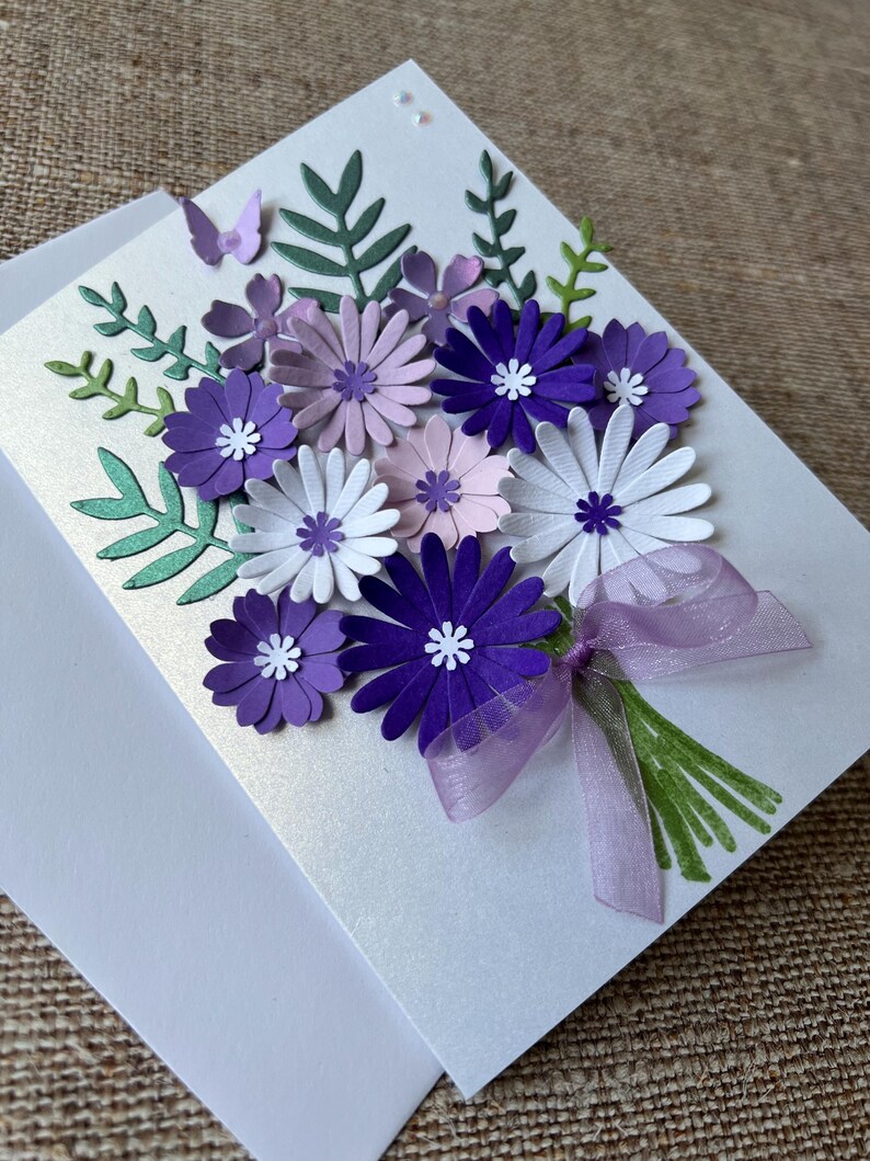 3D Handmade Daisy Flower Card, Birthday, Thank You, Mother's Day ...