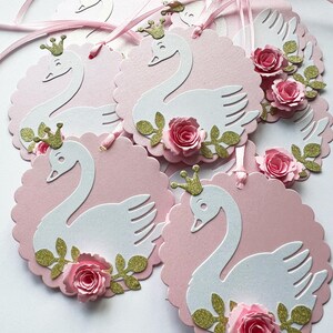 Swan Party Favors. Swan Thank You Tags. Swan Princess Decorations. Swan ...