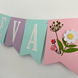 Wildflower Birthday Decorations Flower Happy Birthday Banner Wild ...