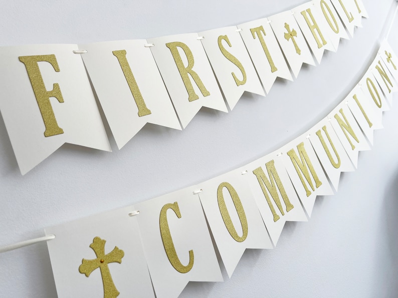 First Holy Communion Banner Personalized Name Communion - Etsy