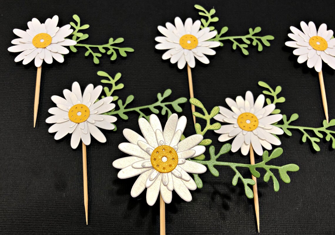 Daisy Cupcake Toppers Daisy Party Decorations Daisy 1st | Etsy