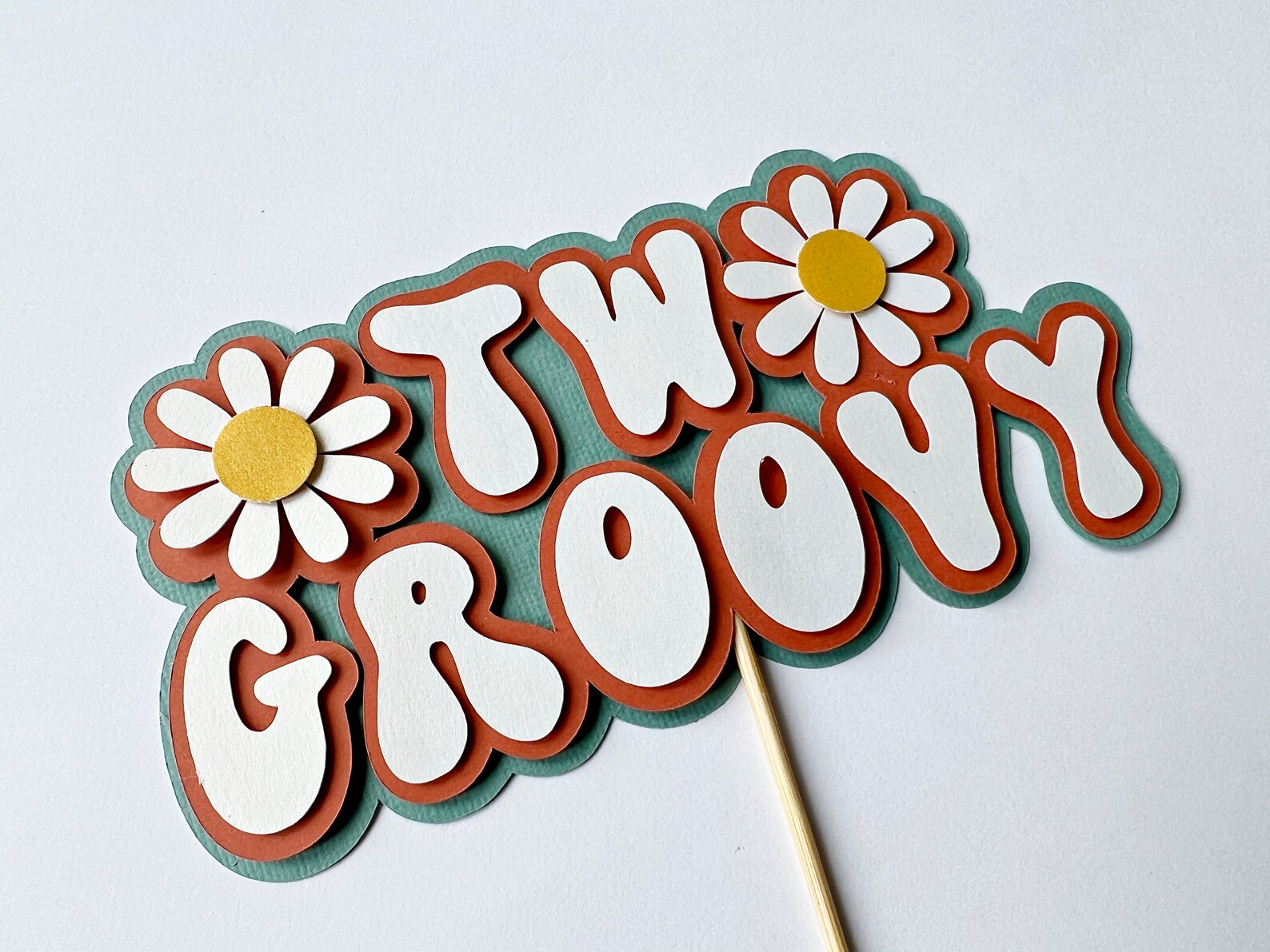 Two Groovy Cake Topper Groovy Cake Topper Second Birthday - Etsy