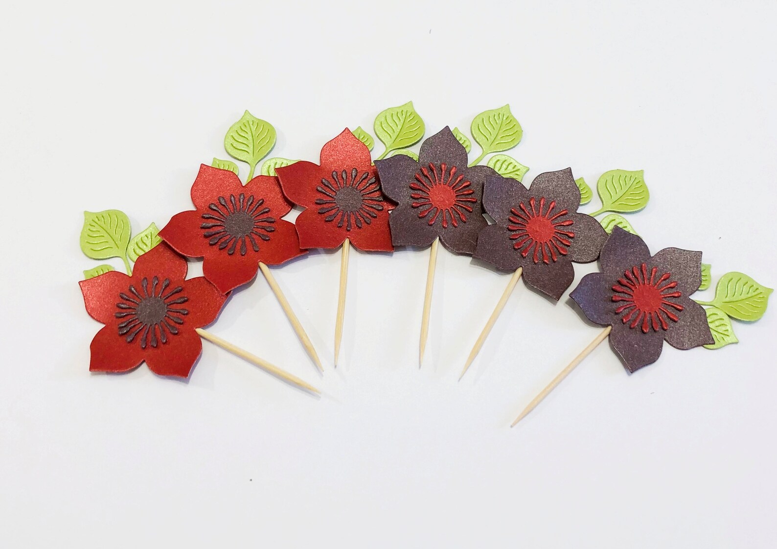 Boho Floral Cupcake Topper Boho Cupcake Toppers Flower | Etsy