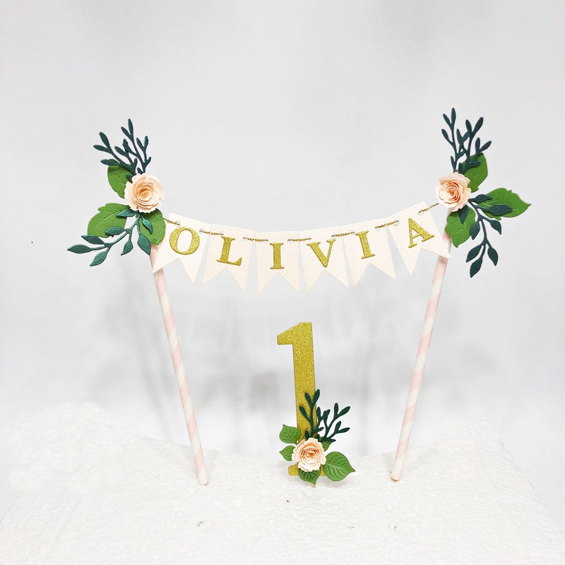 Floral Cake Topper - Etsy