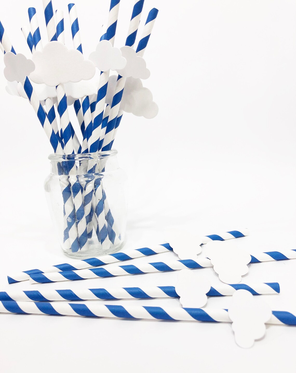 Cloud Paper Straws. up up and Away Baby Shower. Party Straws. Paper ...