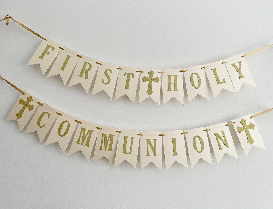 First Holy Communion Banner Personalized Name Communion | Etsy