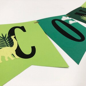 Dinosaur NAME Banner ANY COLOR Dinosaur Birthday Party - Etsy