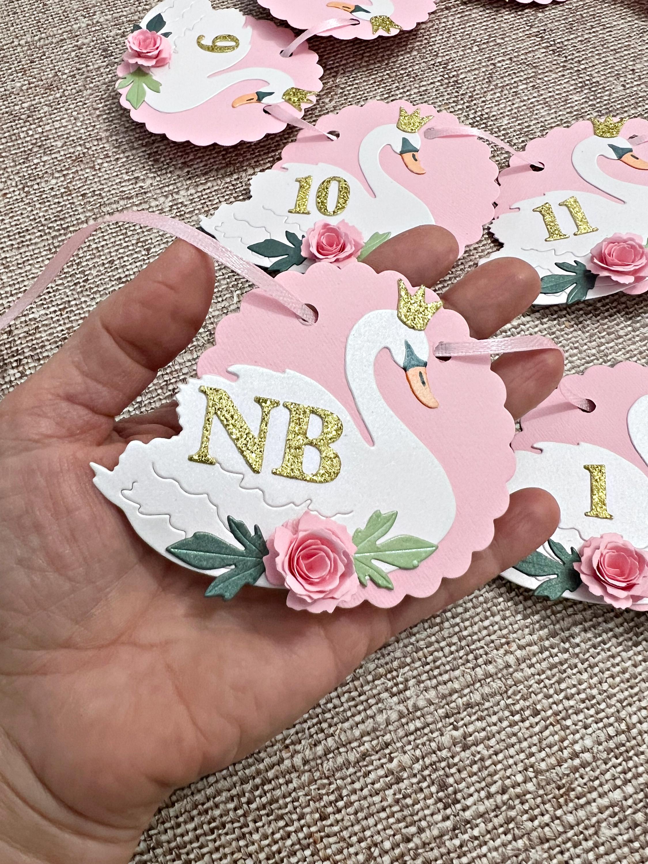 SWAN FIRST BIRTHDAY. Swan 12 Month Photo Banner. Swan Decorations Swan ...