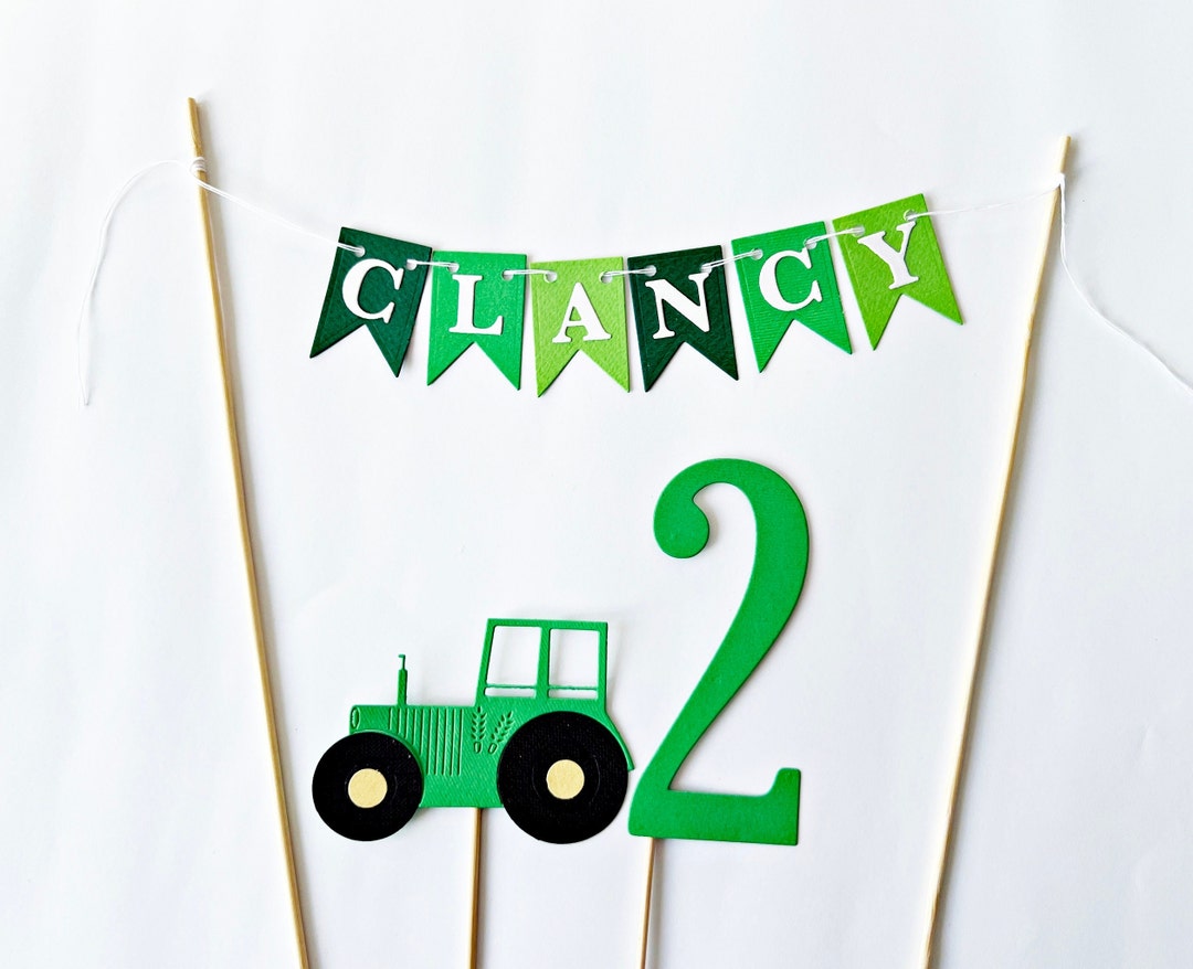 CUSTOM Traktor Name Cake Topper Traktor Cake Topper. Traktor Geburtstag ...