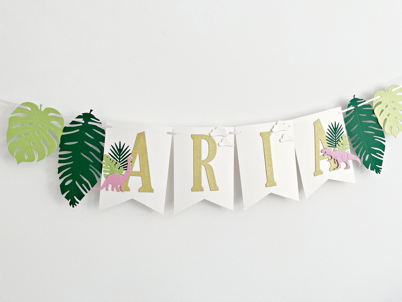 Dinosaur NAME Banner ANY COLOR Dinosaur Birthday Party - Etsy
