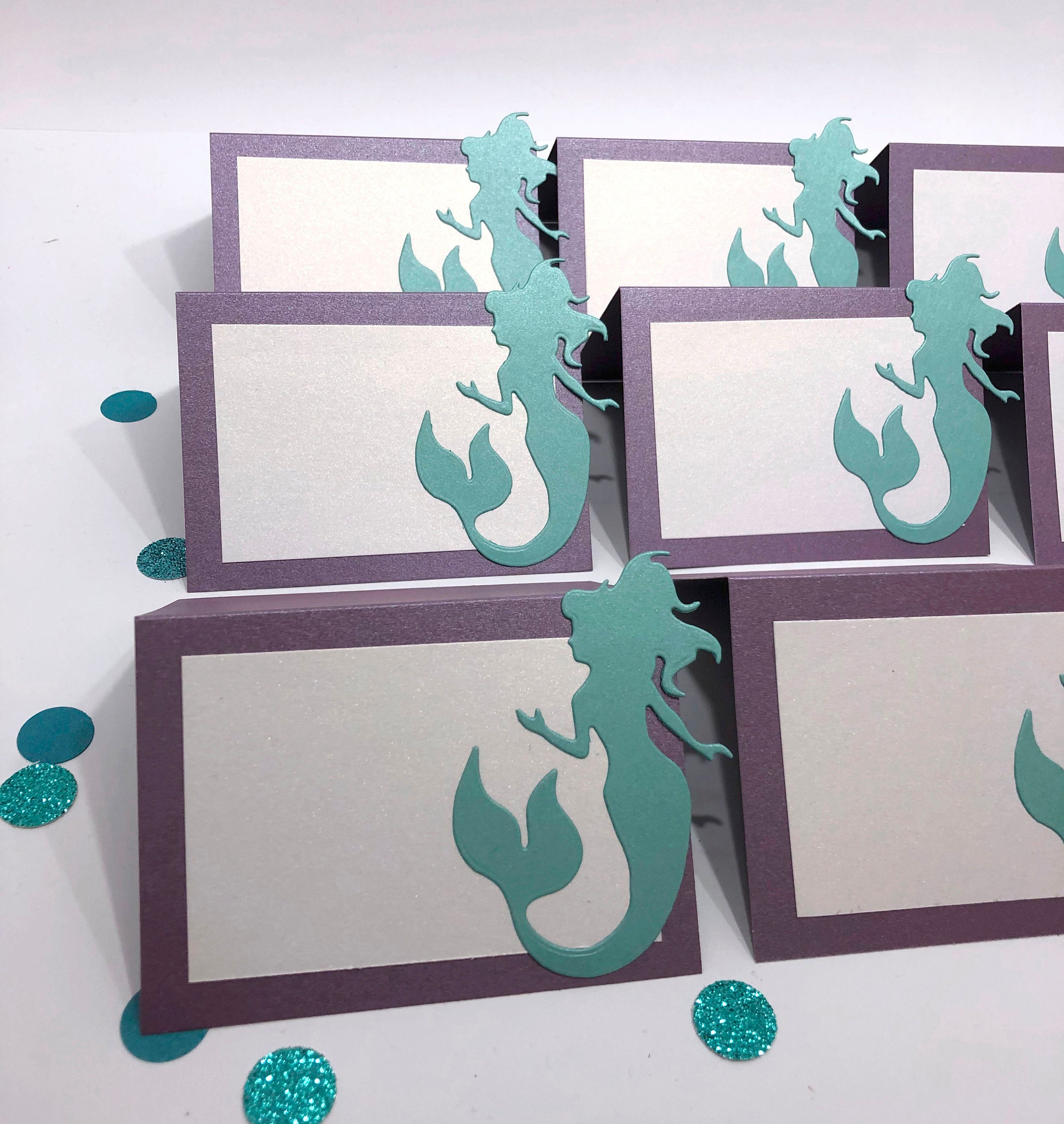 Mermaid Place Cards Mermaid Party Decorations Mermaid Food | Etsy