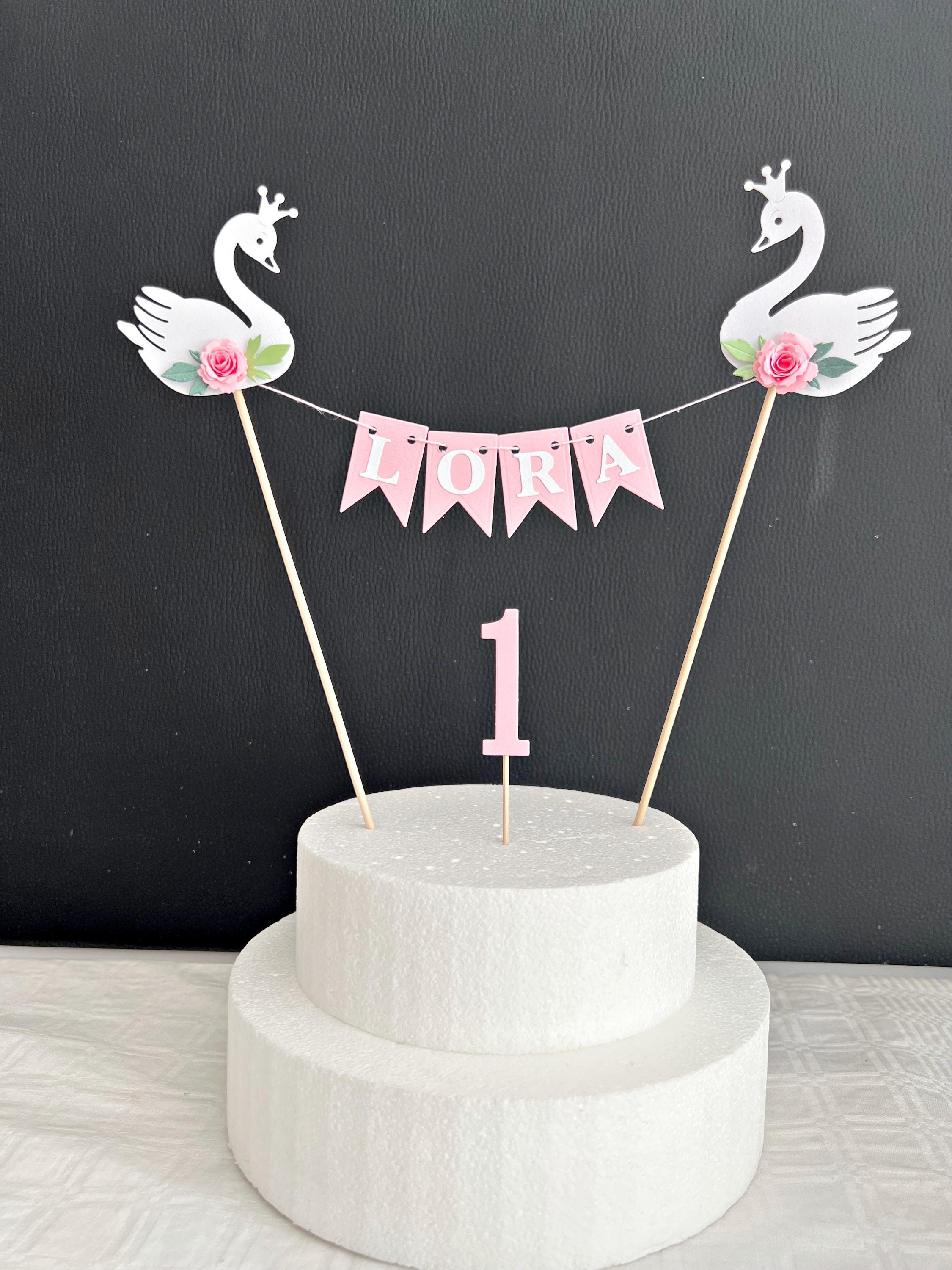 SWAN ONE Highchair Banner - Swan First Birthday Party Decorations. Swan ...