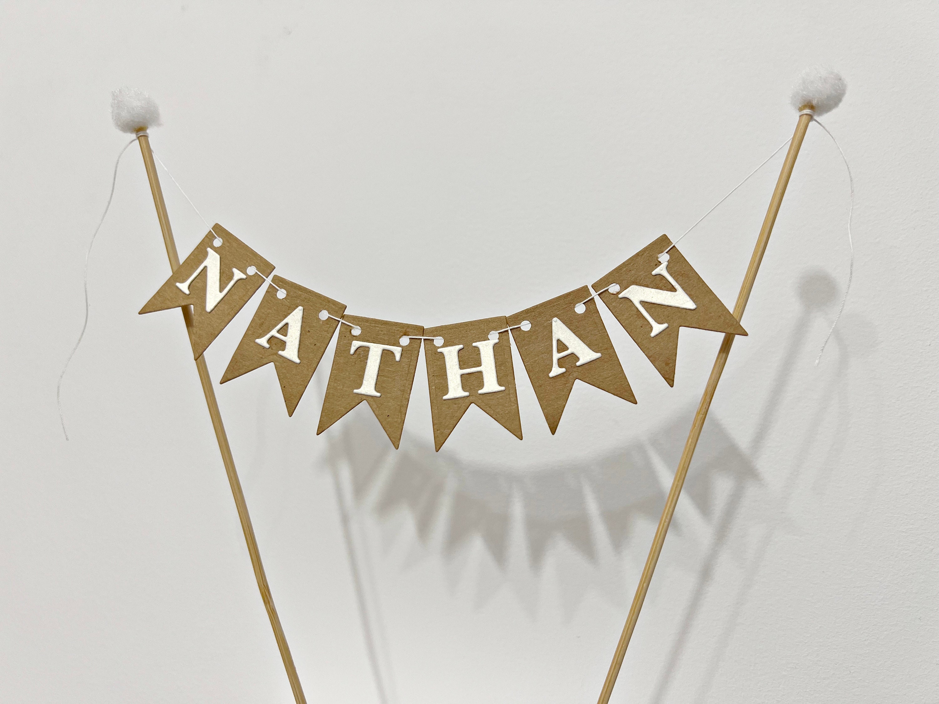 CUSTOM Pennant Flag Cake Topper cake Bunting Name Cake Topper - Etsy