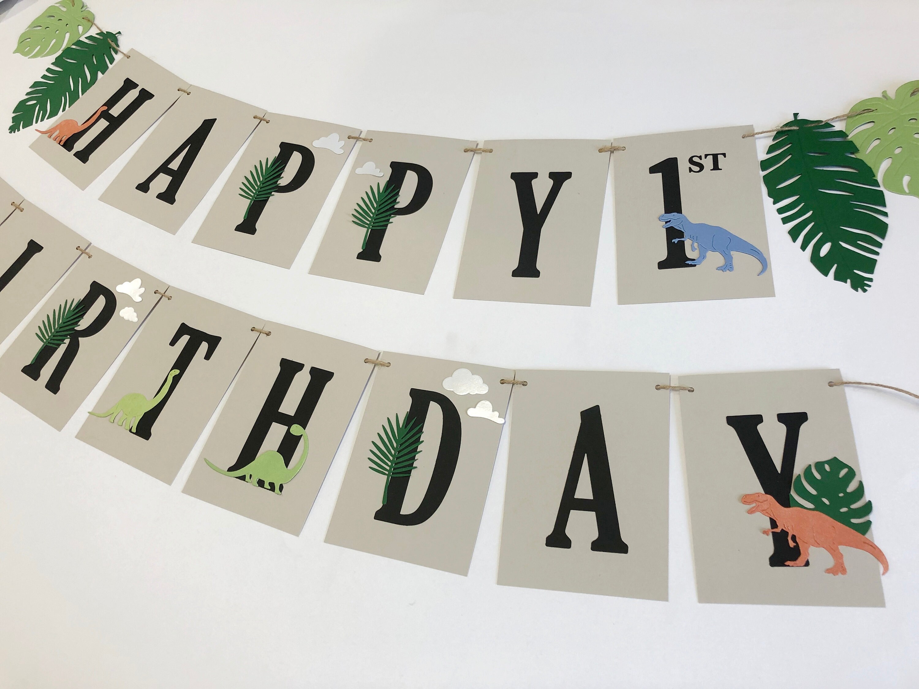Dinosaur Birthday Banner Dinosaur Party Decorations. Dino | Etsy