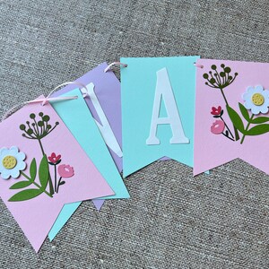 Wildflower Birthday Decorations Flower Happy Birthday Banner Wild ...