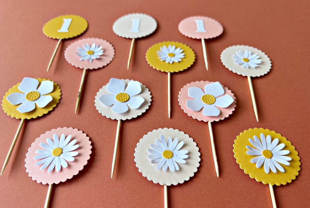 Daisy Cupcake Toppers - Daisy Party Decorations Daisy 1st First ...
