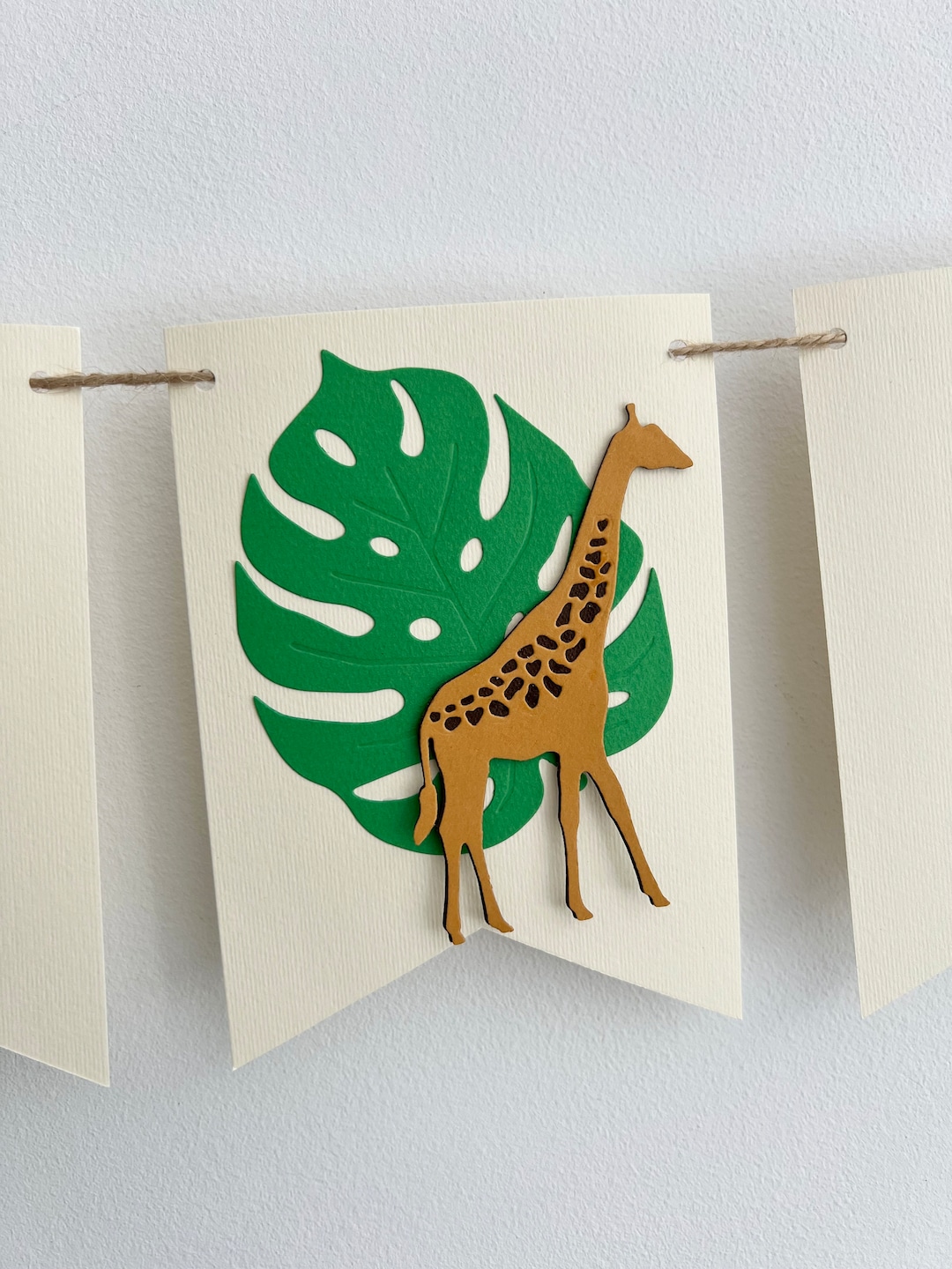 Giraffe Birthday Banner: Jungle Safari Party Decorations. Giraffe First ...