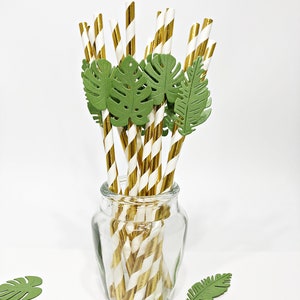 Tropical Baby Shower or Bachelorette Party Decorations, Palm Leaf Paper ...