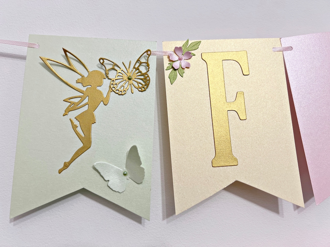 Fairy Birthday Banner Wildflower Fairy Birthday Banner. Flowers and ...