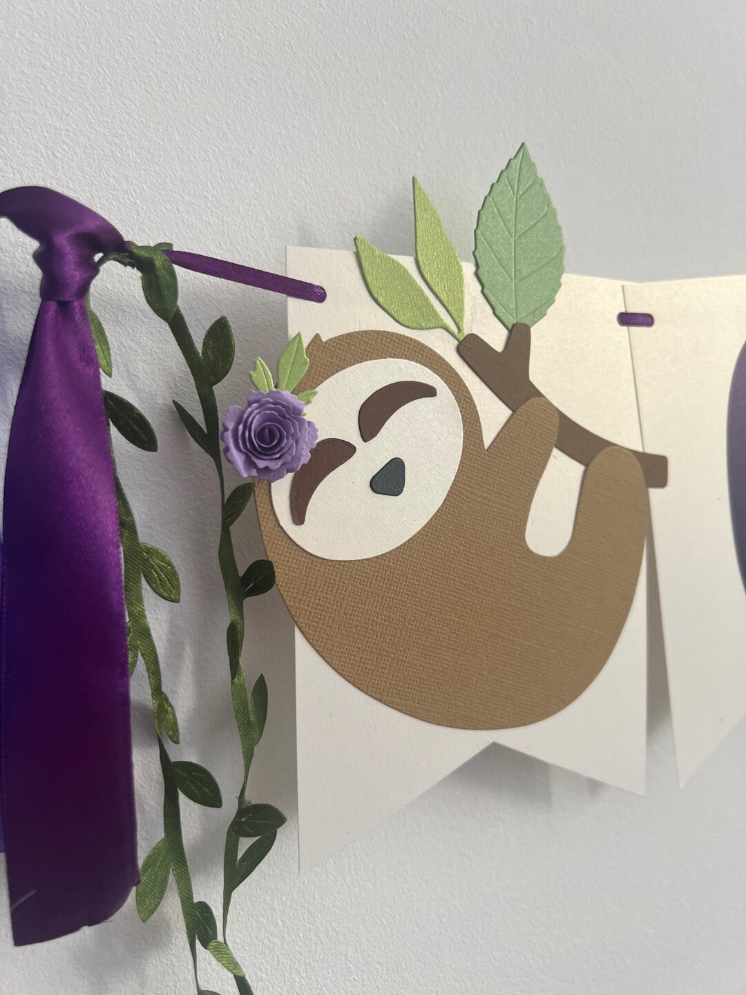 Sloth Baby Shower NAME Banner - Neutral Baby Shower. Baby Sloth Banner ...