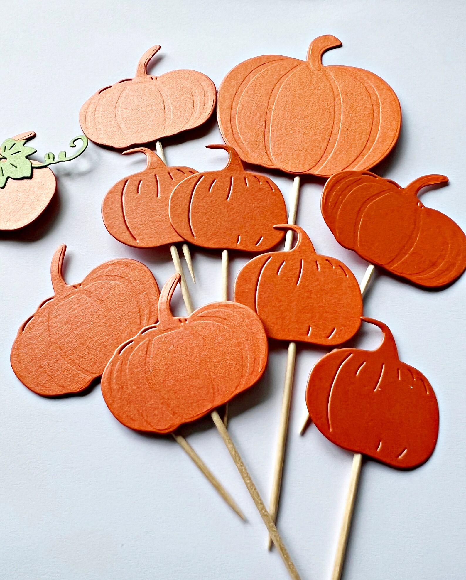12 Pumpkin Cupcake Toppers Pumpkin Birthday Decorations. Fall Baby ...