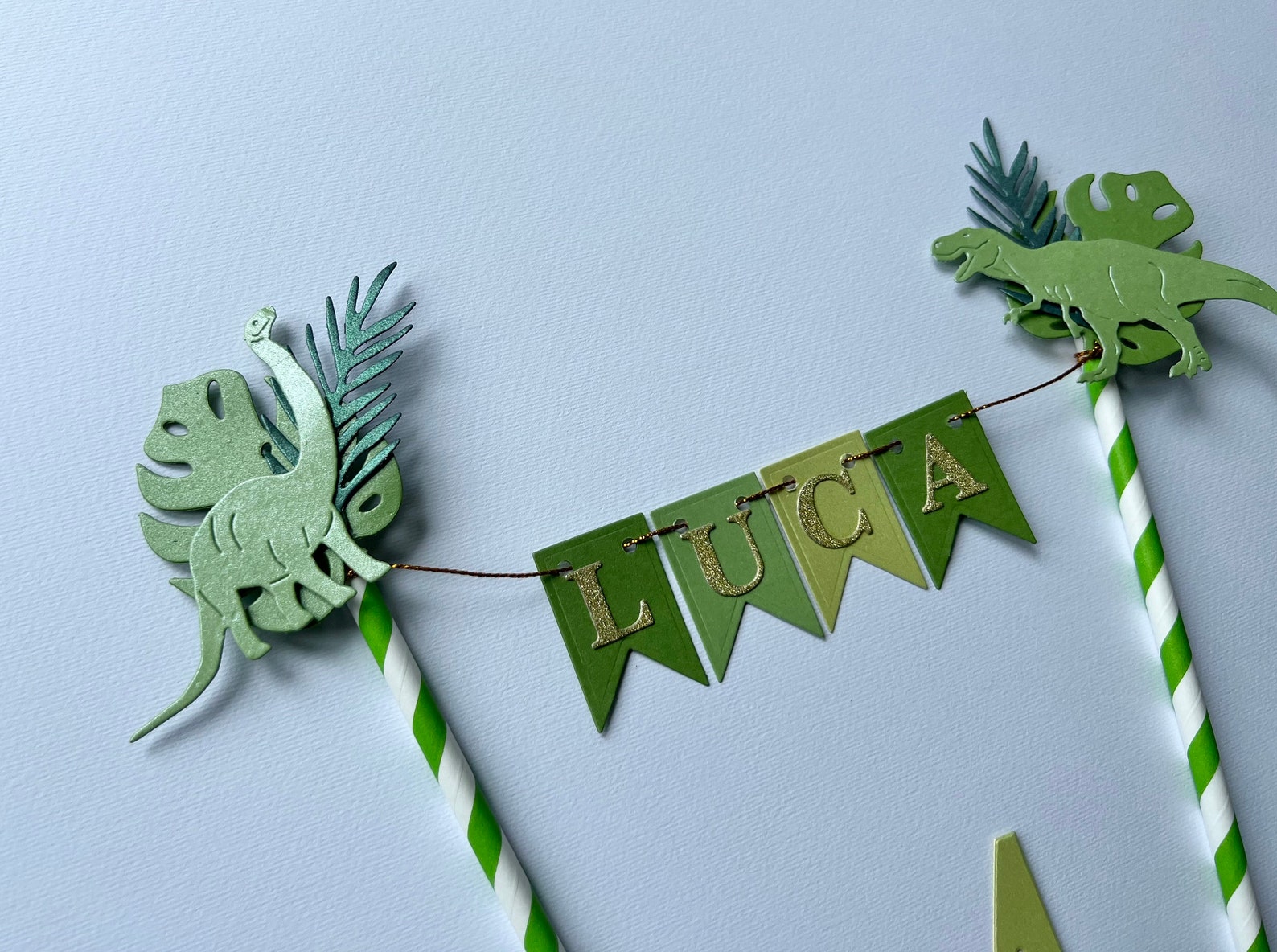 Dinosaur NAME Cake Topper - Custom Dinosaur Name or Age Cake Topper ...