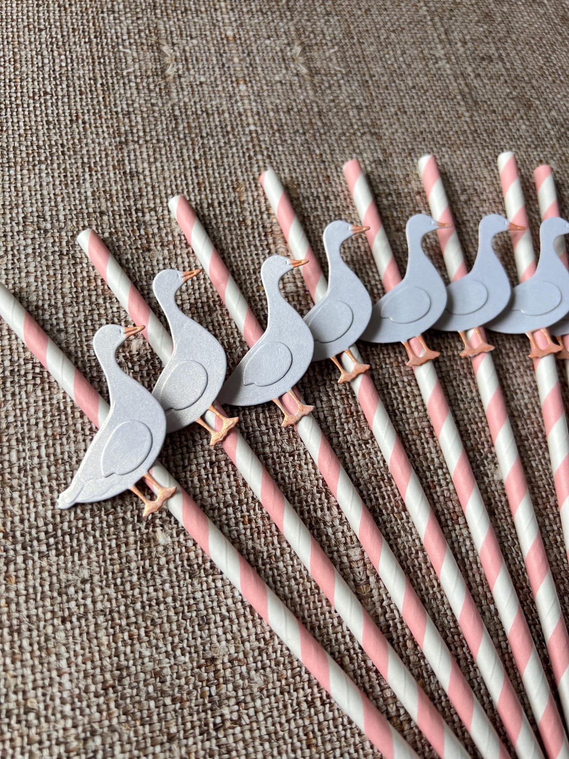 One Silly Goose Paper Straws - Farm Baby Shower. Girl First Birthday ...