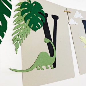 Dinosaur NAME Banner ANY COLOR Dinosaur Birthday Party | Etsy