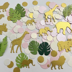 160 PCS Girl, Boy Jungle Safari Confetti Safari Baby Shower Confetti ...