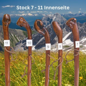 Wanderstöcke, Wanderstock, Holz, Keulenstock, Knollenstock, Wunschlänge ...