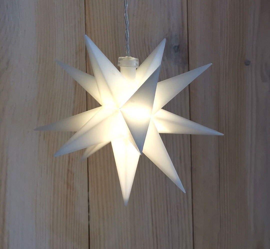 3D LED Weihnachtsstern Stern Licht weiß rot Batterie warmweiß - Etsy.de