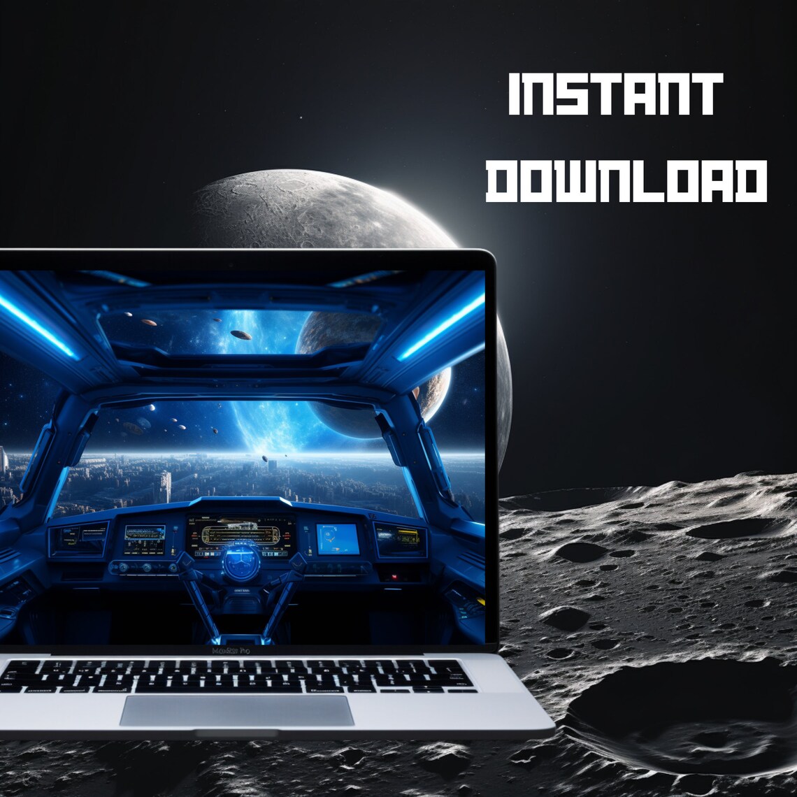 Blue Spaceship Animated Virtual Background I Background I Video Loop I ...